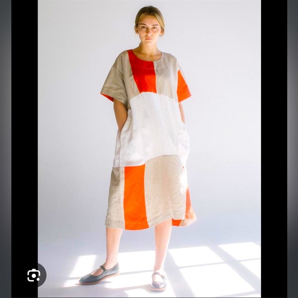 Nancy Stella Soto | Dresses | Nancy Stella Soto 2tone Dress Naturalred ...